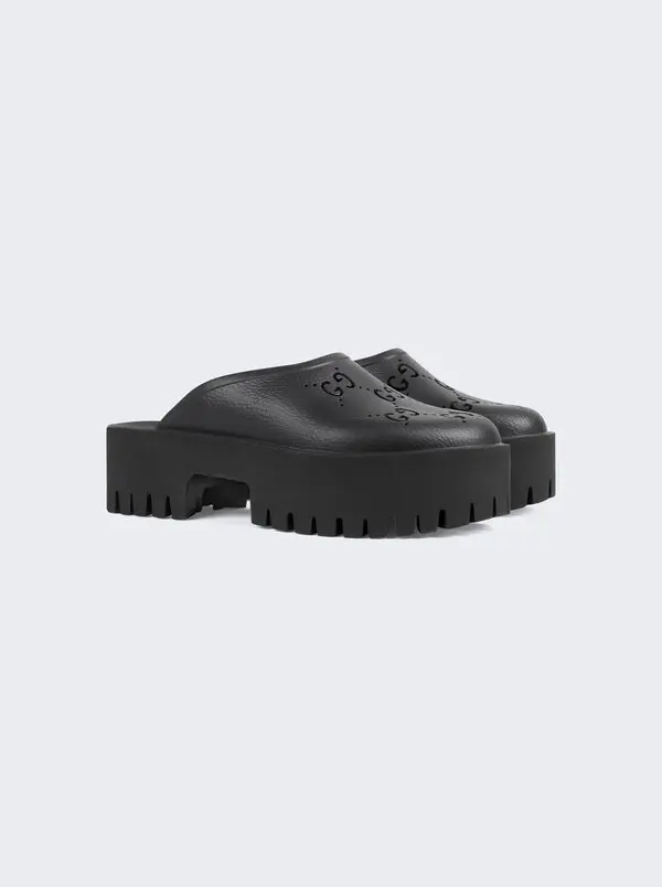Gucci Perforated Platform Mules