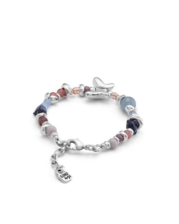 UNODE50 Sterling -plated Beaded Bracelet With Multicolor Handmade Crystals
