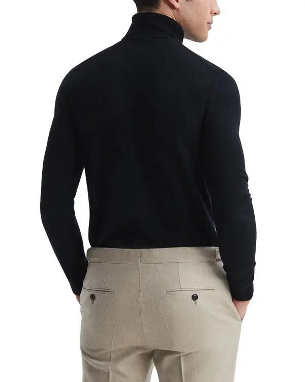REISS Caine Wool Roll Neck Sweater - Black