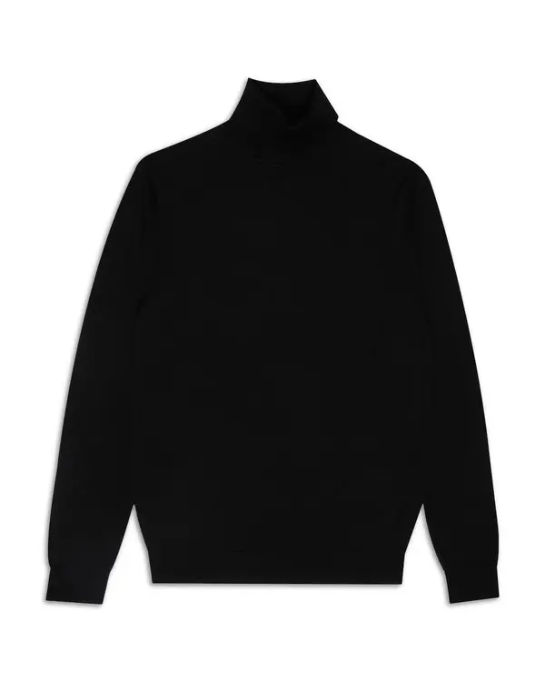 REISS Caine Wool Roll Neck Sweater - Black