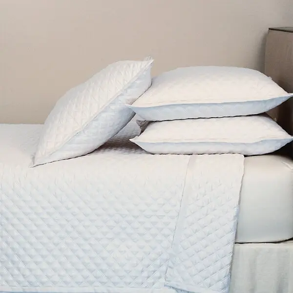 ANN GISH Double Diamond Coverlet Set, Queen - White