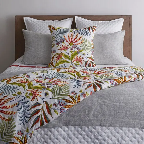 ANN GISH Double Diamond Coverlet Set, Queen - White
