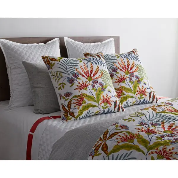 ANN GISH Double Diamond Coverlet Set, Queen - White