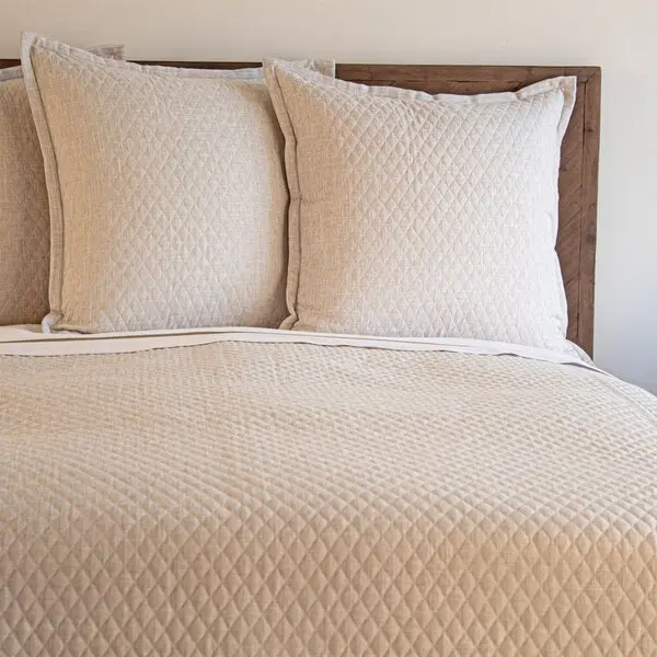 ANN GISH Faux Flax Coverlet Set, King