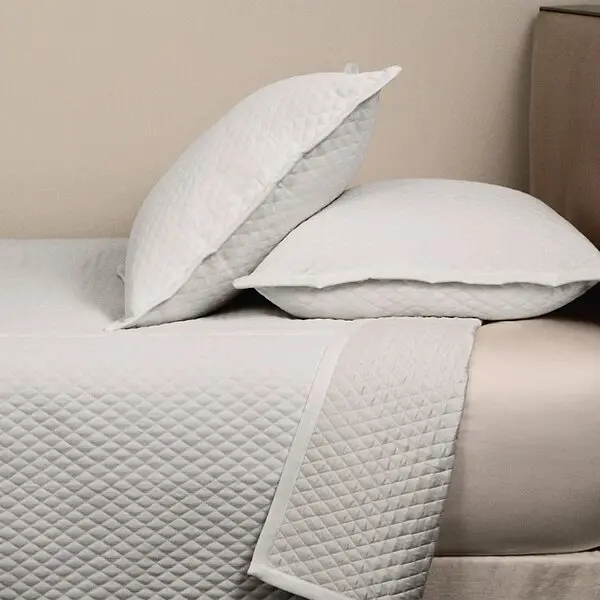 ANN GISH Faux Flax Coverlet Set, Queen - Ivory