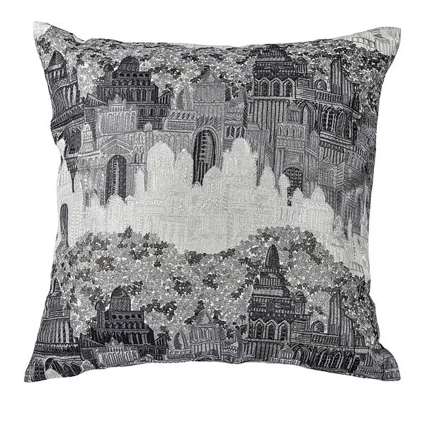 ANN GISH Duomo Pillow, 24 X 24 - Grey