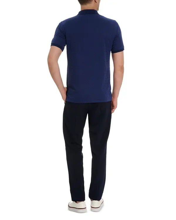 Robert Graham Elias Classic Fit Short Sleeve Polo Shirt - Navy