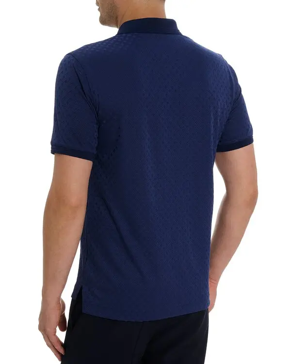 Robert Graham Elias Classic Fit Short Sleeve Polo Shirt - Navy