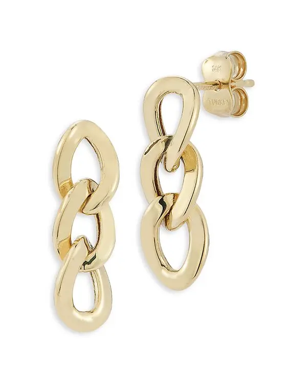 Bloomingdale'S 14k Yellow Chain Link Earrings - Gold