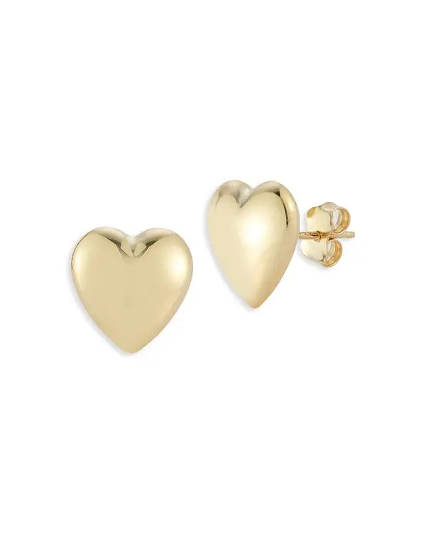 Bloomingdale'S Polished Heart Stud Earrings - Gold