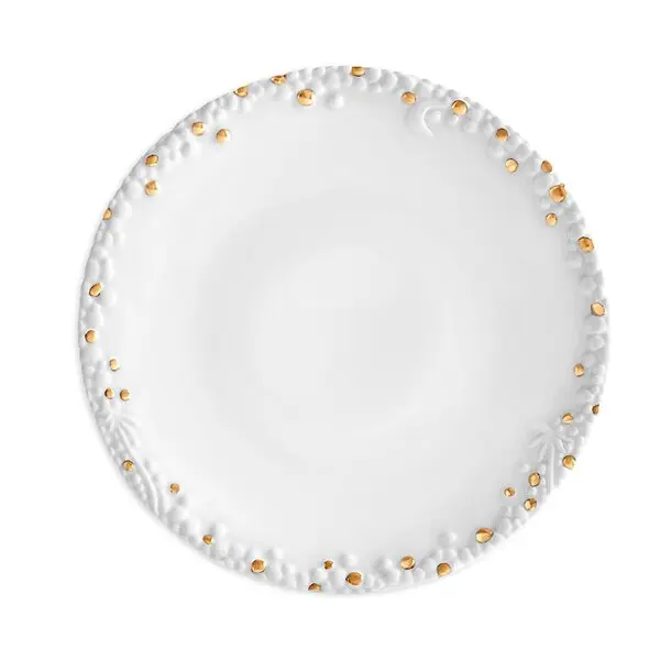 L'Objet Haas Mojave Dessert Plate With Gold Accents - White/gold