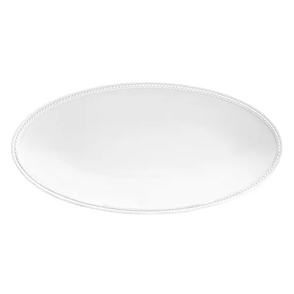 L'Objet Soie Tresse Oval Platter, Small - White