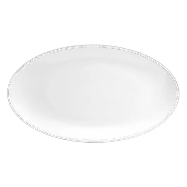 L'Objet Soie Tresse Oval Platter, Large - White