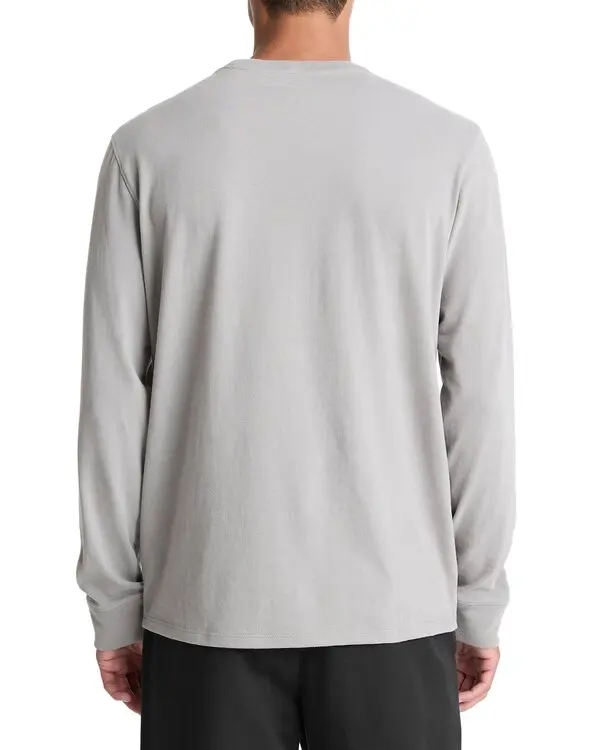 Vince Long Sleeve Crewneck Pocket Tee - Heather Mouse