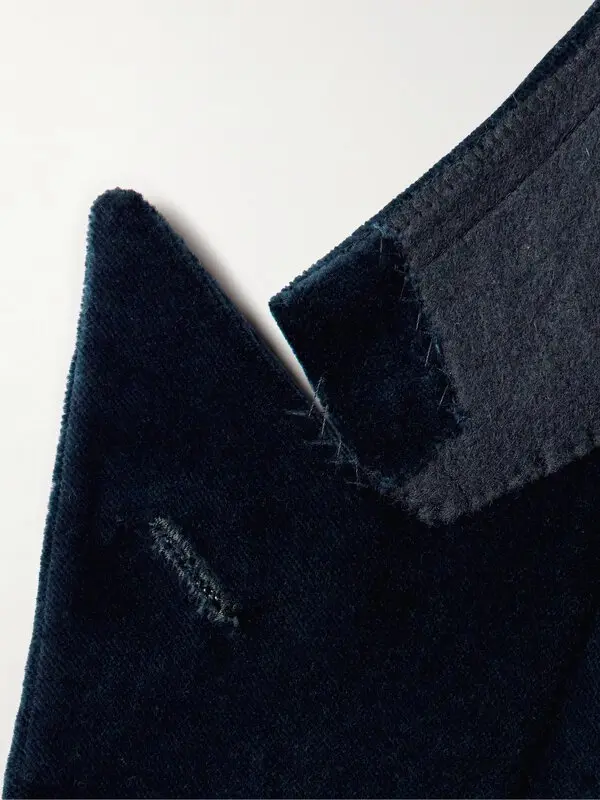 SAMAN AMEL Slim-fit Cotton-velvet Tuxedo Jacket