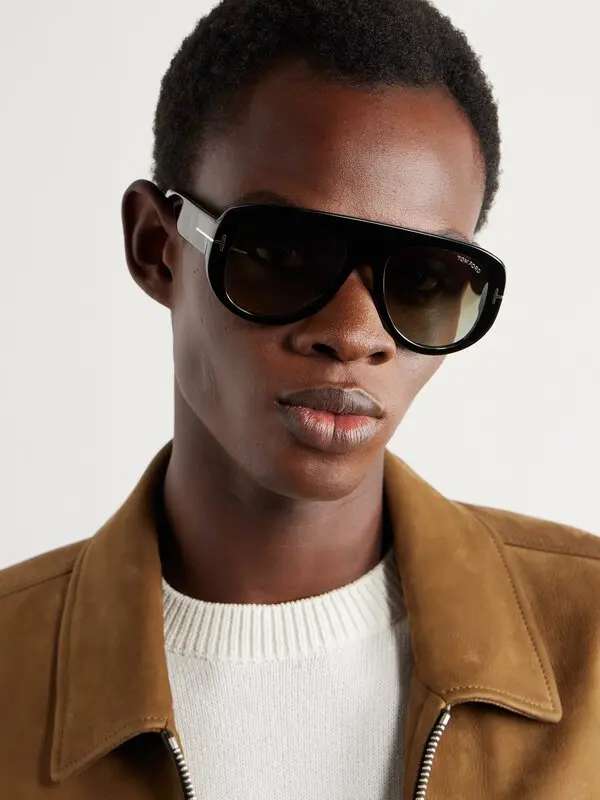 TOM FORD Cecil Aviator-style Acetate Sunglasses