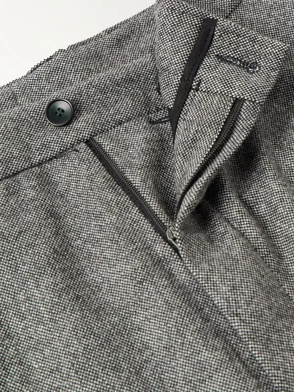 Mr P. Phillip Tapered Pleated Wool-blend Trousers