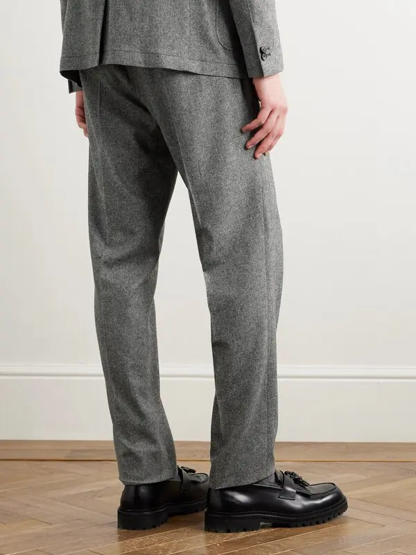 Mr P. Phillip Tapered Pleated Wool-blend Trousers