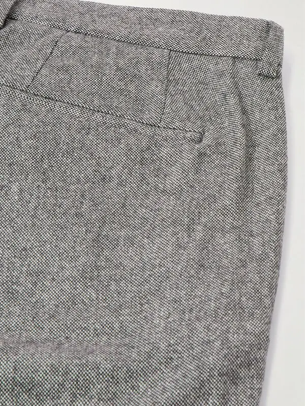 Mr P. Phillip Tapered Pleated Wool-blend Trousers