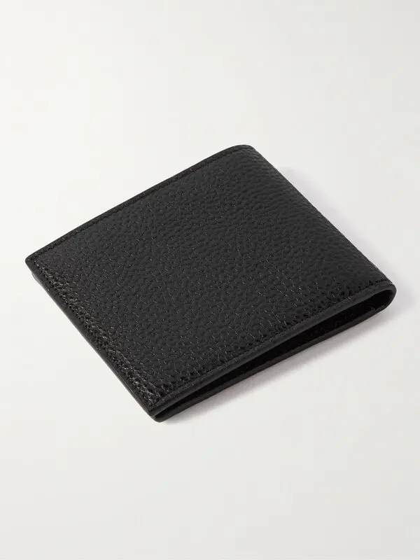 Saint Laurent Tiny Cassandre Logo-appliquéd Billfold Wallet - Black