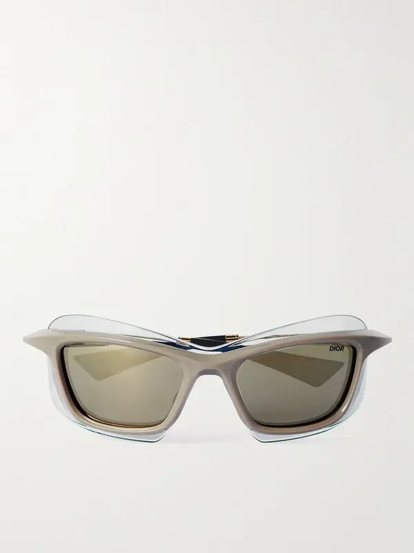 Dior Diorxplorer S1u Wrap-around Sunglasses - Neutrals