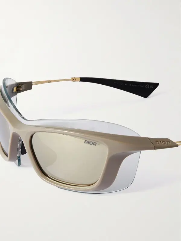 Dior Diorxplorer S1u Wrap-around Sunglasses - Neutrals