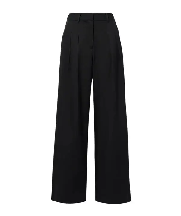 LoveShackFancy Adams Pleated Wide-leg Pants