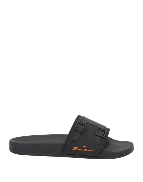Santoni Rubber Pool Slides - Black