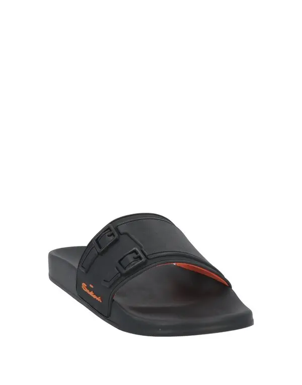 Santoni Rubber Pool Slides - Black