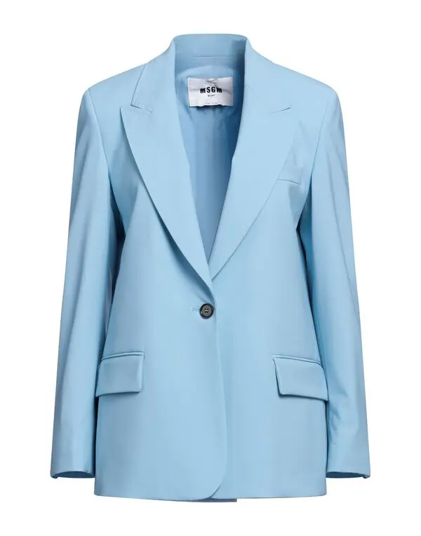 MSGM Single-breasted Blazer - Blue