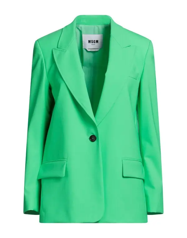 MSGM Single-breasted Blazer - Green