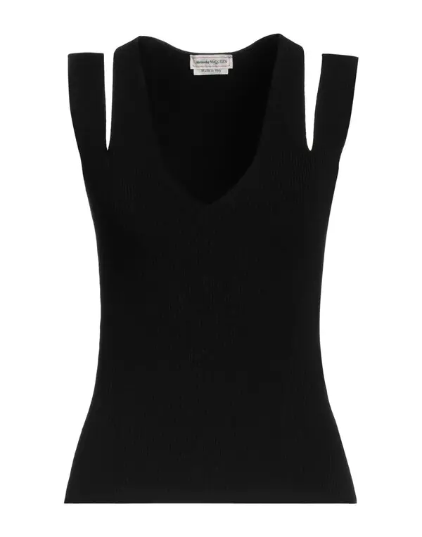 Alexander McQueen Sleeveless Ribbed Knit Top