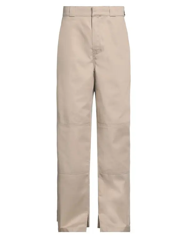 Palm Angels Straight Leg Gabardine Trousers - Beige