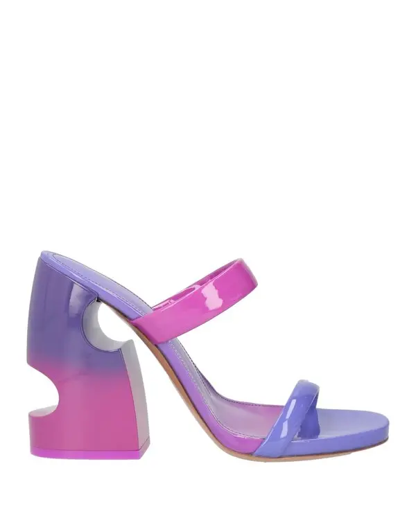 OFF-WHITE™ Leather Sculptural Heel Sandals