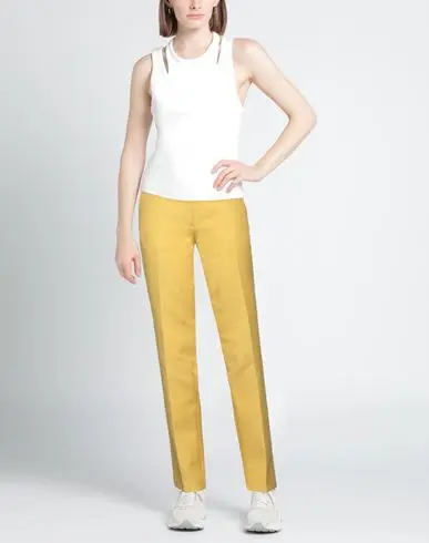 JIL SANDER Cotton Gabardine High Waisted Straight Leg Trousers