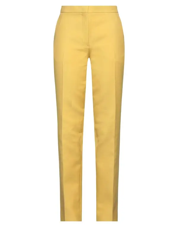 JIL SANDER Cotton Gabardine High Waisted Straight Leg Trousers