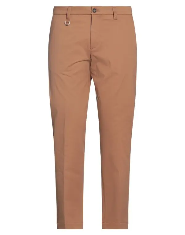 PAOLO PECORA Pants Size Cotton, Elastane - Beige
