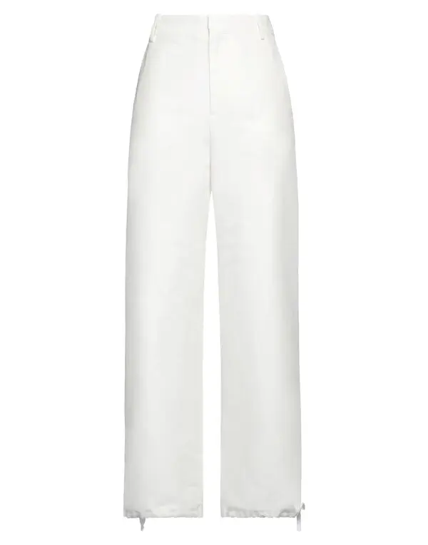 Marni Pants In Polyamide, Linen, And Cotton - White