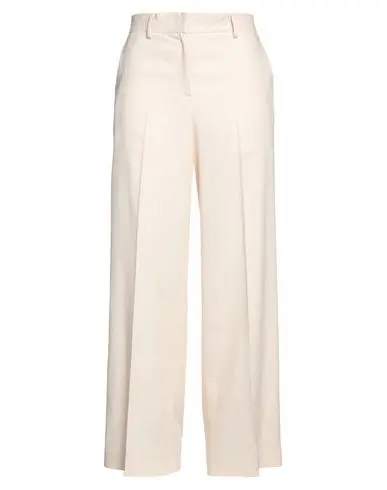 MSGM Wide Leg Viscose-blend Pants - Beige