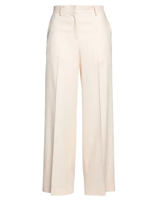 MSGM Wide Leg Viscose-blend Pants - Beige