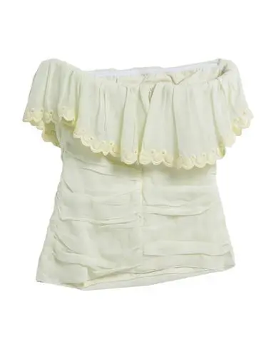 Isabel Marant Étoile Ruched Ramie Top With Embroidery - Yellow