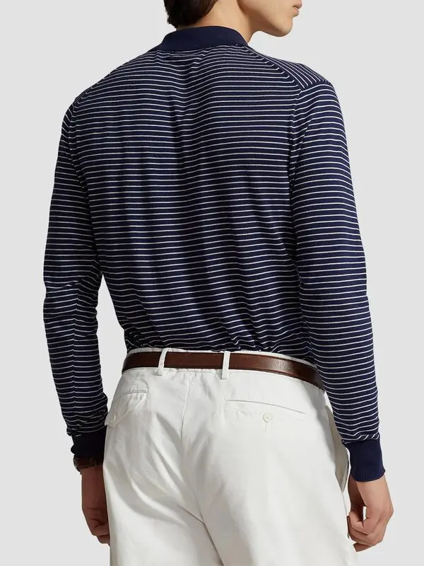 Polo Ralph Lauren Stripe Knit Long-sleeve Polo Shirt