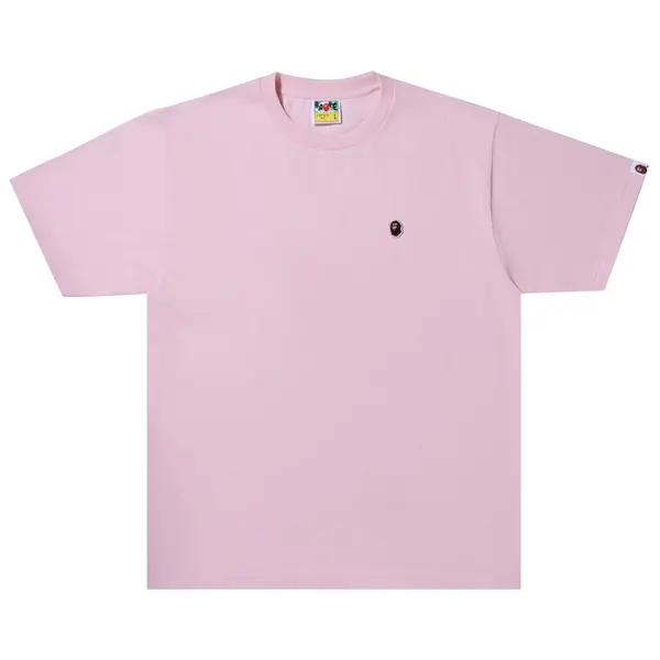 A BATHING APE Ape Head One Point Tee - Pink