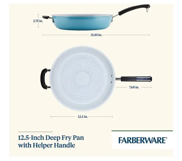 FARBERWARE Eco Advantage Ceramic Deep Frying Pa N 12.5in