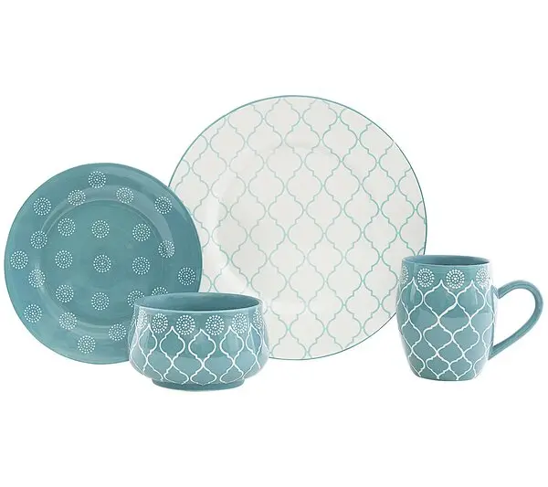 BAUM BROTHERS Baum Geo 16pc Dinnerware Set