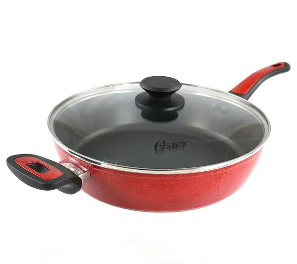 OSTER Claybon 3.8 Quart Nonstick Saute Pan With Lid - One-color