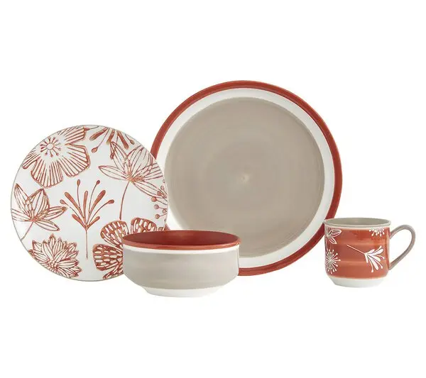 BAUM BROTHERS Baum Coulie 16pc Dinnerware Set