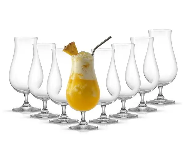 JOYJOLT Terran Premium Hurricane Cocktail Glasses 17 Z Set Of 8 - One-color