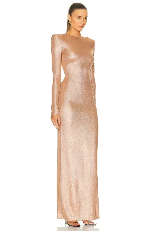 chinese dress ladies Destiny Sequin Maxi Dress — Rose Gold