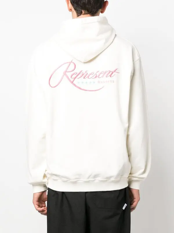 REPRESENT Resort Logo-print Cotton Hoodie